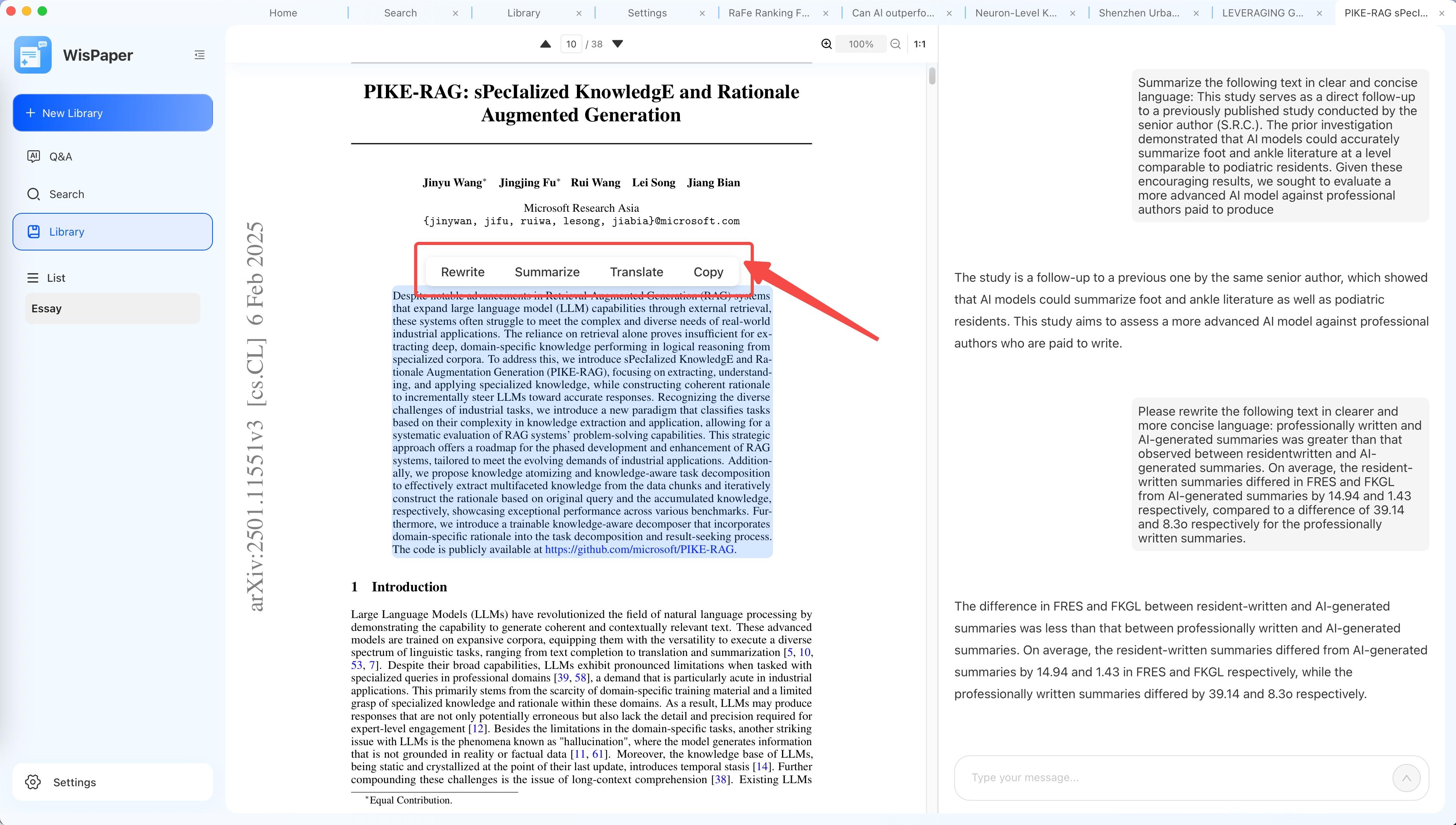 张奇 的想法: 欢迎参与WisPaper内测 | AI学术助手WisPaper开启内测！ 内测版存在优化空间，欢迎反馈宝贵建议核心功能： 1️⃣ AI文献阅读：支持精准翻译、一键总结、智能改写 ...