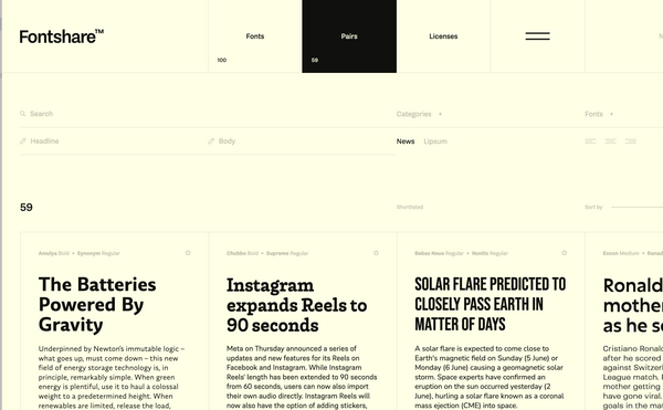 Micoxx 的想法: 免费可商英文字体库推荐 | 用过 Framer 的都知道它字体存显有多匮乏，现在它集成了 Fontshare 字体服务，所有 Fontshare 字体都可以在软件内直接 ...