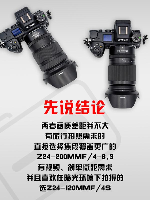 南向SouThing 的想法: 尼康Z24120与Z24200到底怎么选 | 尼康Z24-120mmF/4s🆚尼康Z24-200mmF/4-6.3，究竟怎么选 🟡外观体积在未伸长的时候 ...