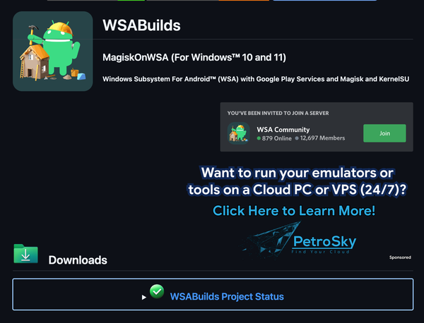 Sylearn 的想法: GitHub项目推荐：WSABuilds | 在Windows上流畅运行带谷歌服务的 安卓子系统 ...