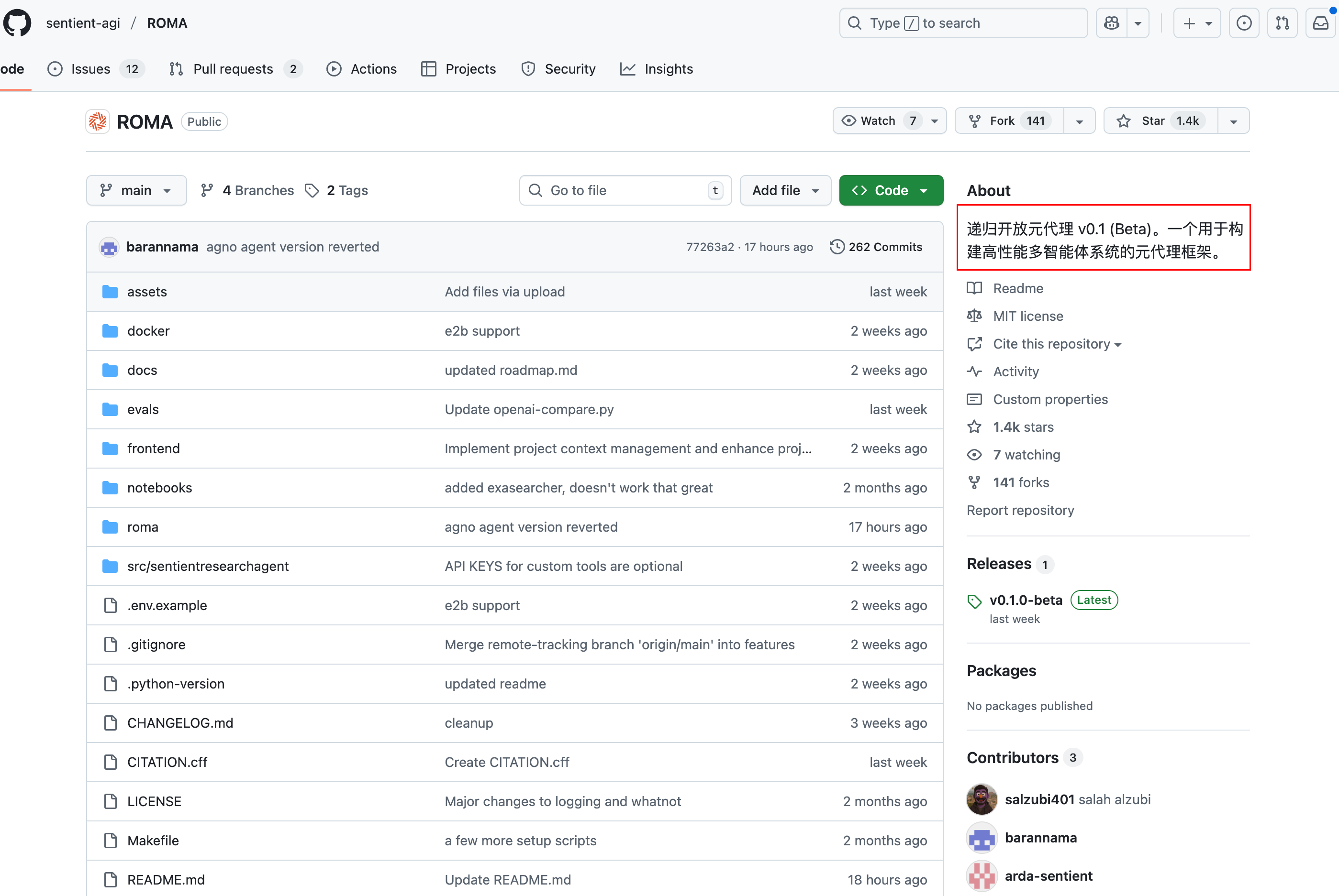 安小强 的想法: AI Agent开发者看过来：开源1.4k star 递归元代理框架 ROMA | sentient-agi 开源 ROMA（v0.1 Beta），获 1.4k star，专 ...