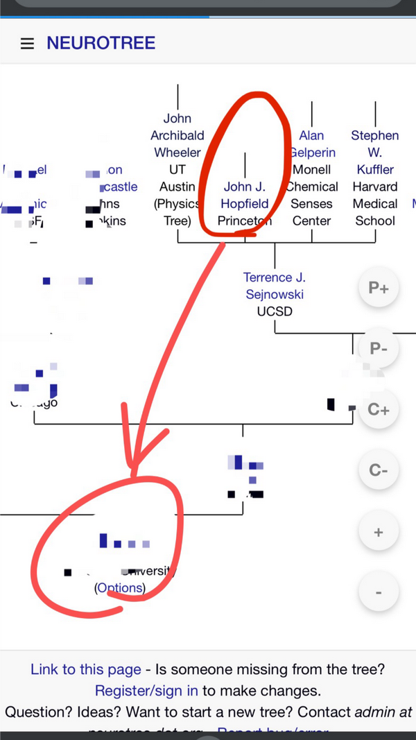 华沙 的想法: 原来我也是物理学诺奖的徒子徒孙！ | 正好上课用到NeuroTree（讲到Michael Tarr）。随手一查我自己，没想到啊！ #物理学家