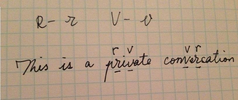 手写英文时，怎么写「r」和「v」，才能既保证书写速度，又不会让这两个字母难以辨别？ - 知乎
