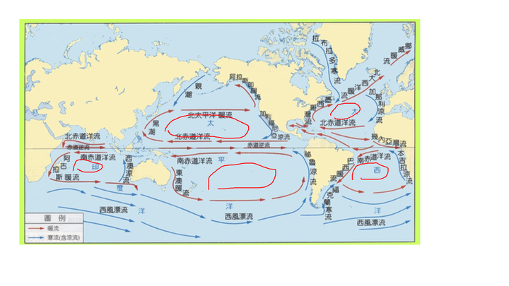 世界洋流分布图高清版-千图网