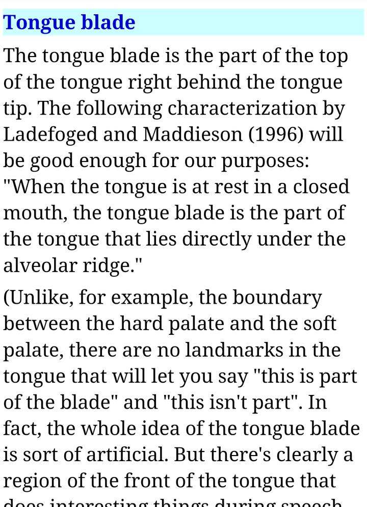 tip, blade, front and back of the tongue分别指哪里？ - 知乎