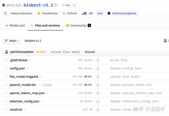 biobert中的pytorch_model.bin文件在哪找啊？ - 知乎
