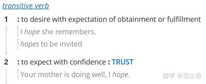 为什么hope不能说hope somebody to do something? - 知乎