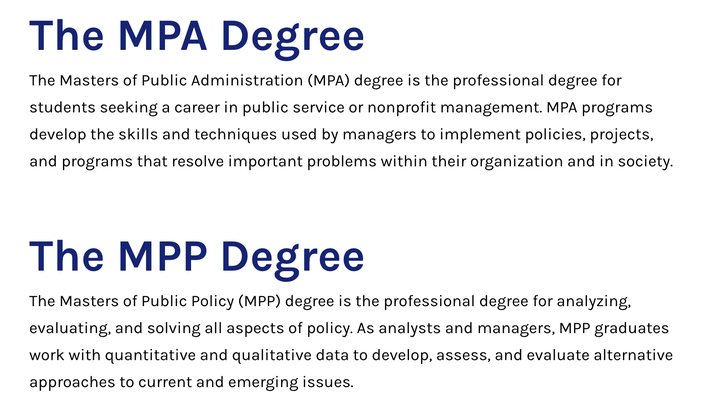 美国MPP（公共政策硕士）一般都学什么？哪些学校较好？MPA和MPP的差别？ - 知乎