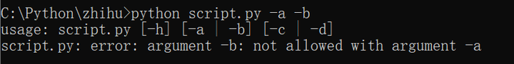 python中argparse如何建立互斥选项组？ - 知乎