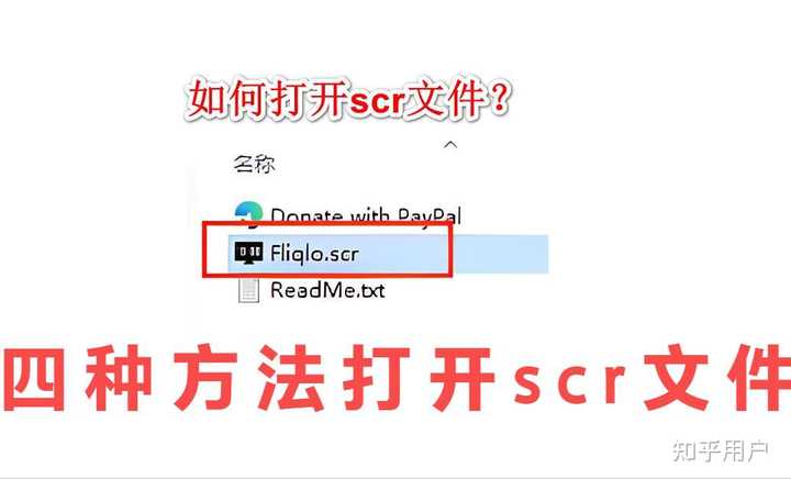 .scr为后缀的是什么文件，怎么才能打开它? - 知乎