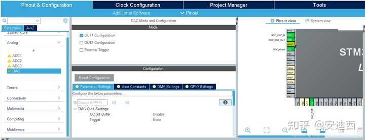 STM32 DAC输出一直为0V怎么办？ - 知乎