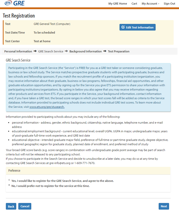 gre有neea官网和自己在ets官网上申请的两个账户，怎么报名在家考试呢？ - 知乎