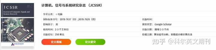 有没有什么好投，审稿快的计算机期刊? - 知乎