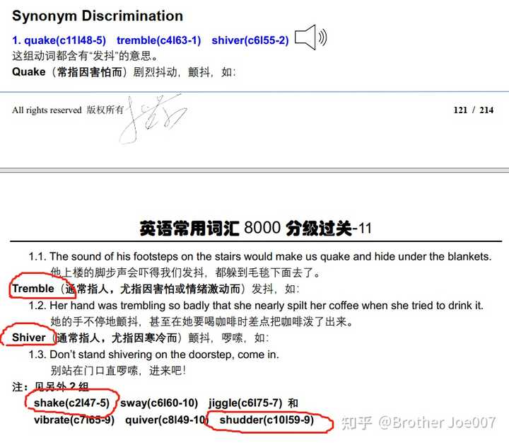求问shake shudder shiver tremble的区别，辨析？ - 知乎