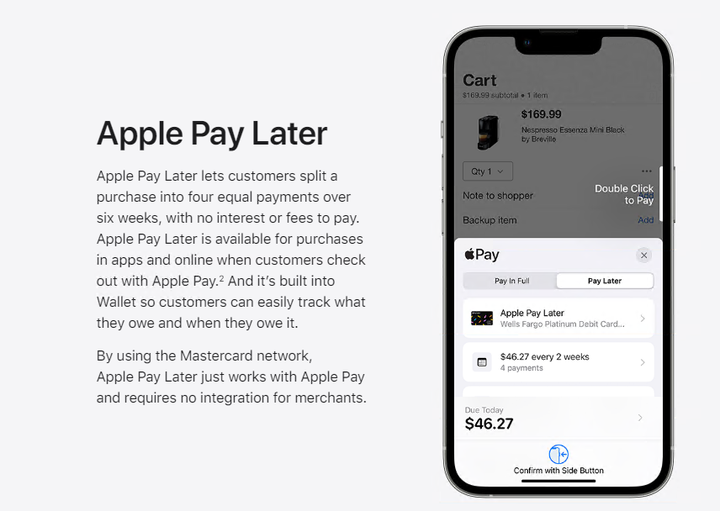 对于苹果即将推出的Apple pay later(先买后付)服务，你觉得在当今市场还有竞争力吗？ - 知乎