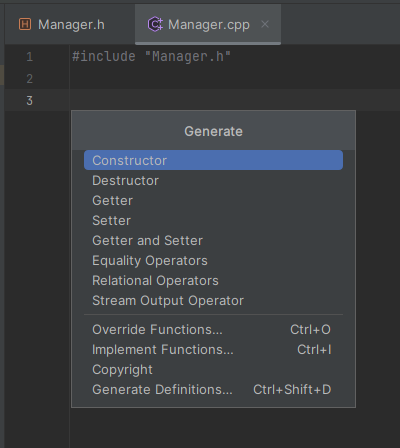Clion在cpp生成函数的快捷键？ - 知乎