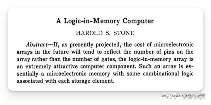 in memory computing 存内计算是学术圈自娱自乐还是真有价值？ - 知乎