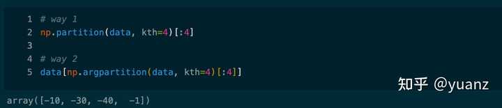 numpy的partition和argpartition的定义是什么？是做什么用的？ - 知乎