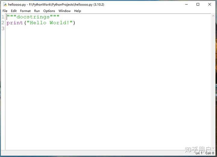 hello world.py为什么打开之后是秒关？ - 知乎
