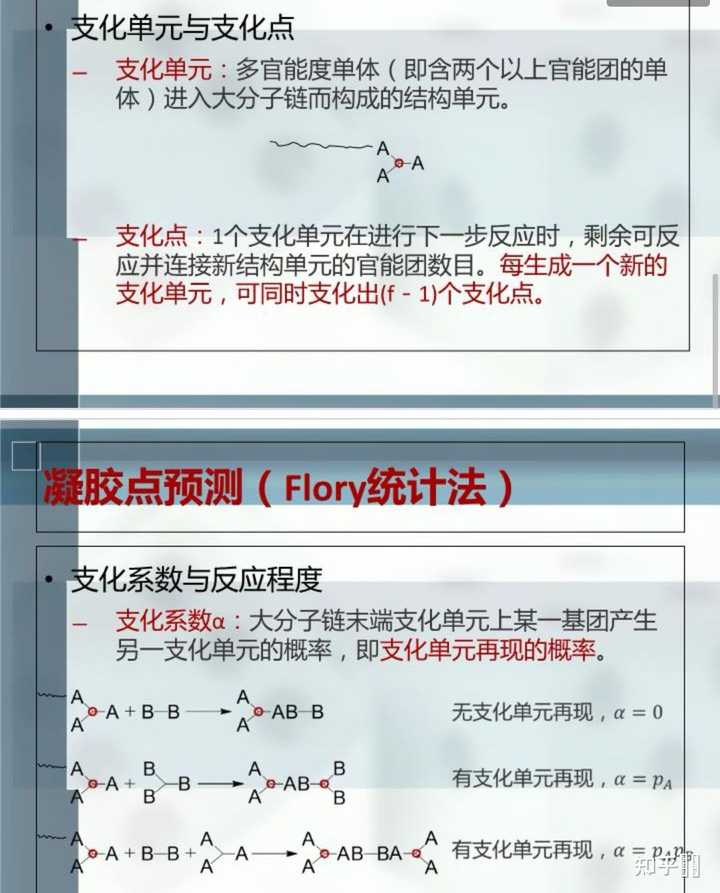 高分子化学中判断凝胶点的flory统计法，不是特别理解，尤其是其中支化系数的概念？ - 知乎