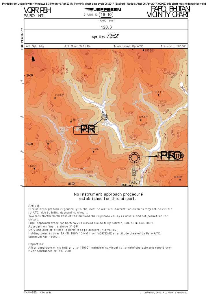 能给我一张帕罗机场VQPR的航图吗？ - 知乎