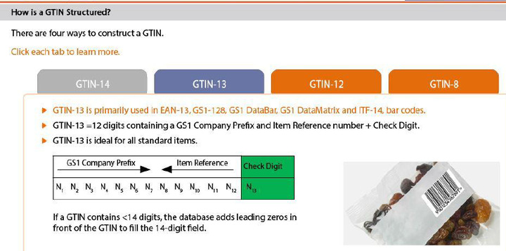 GTIN-13的代码结构组成？ - 知乎