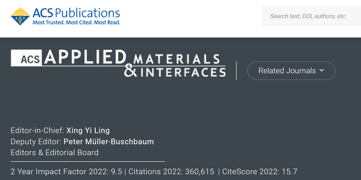 Acs Applied Materials & Interfaces 期刊有哪些投稿经验？ - 知乎