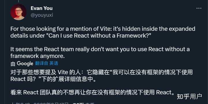 如何看待React新版文档的推荐启动框架改为Next.js、Remix、Gatsby和Expo？ - 知乎