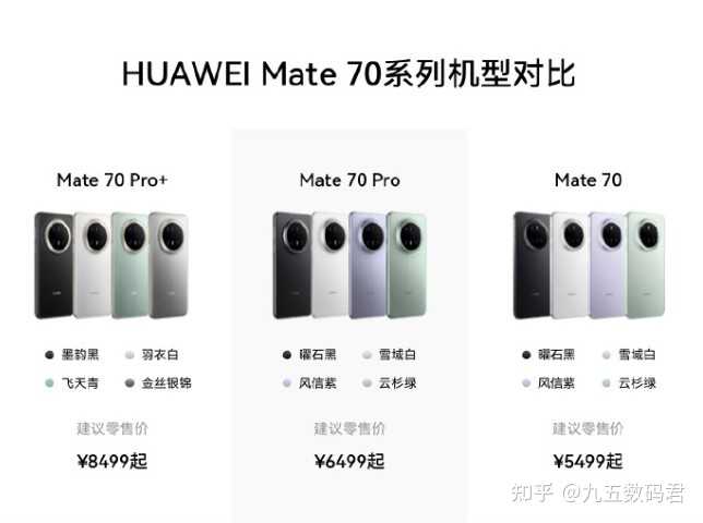 华为mate70系列四款机型都有什么区别?哪一款值得入手? 知乎