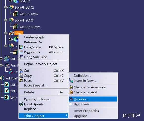 catia结构树怎么调整顺序? - 知乎