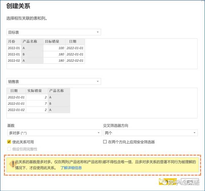 求解：案列如图-power BI中如何建立一对多的关系？ - 知乎
