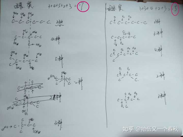 C6H13OH的同分异构体有几种? - 知乎
