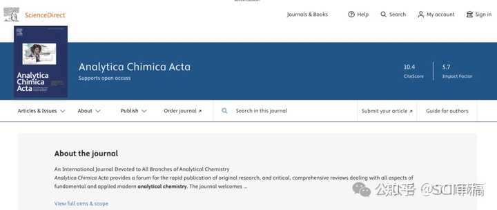 Analytica Chimica Acta投稿须知? - 知乎
