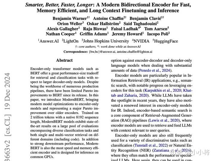 多家知名机构联合提出ModernBERT，到底是借BERT的名气赚流量还是真有应用价值？ - 知乎