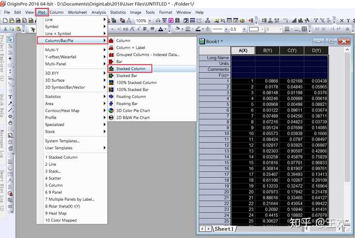 这种图用Origin是怎么做的？ - 知乎