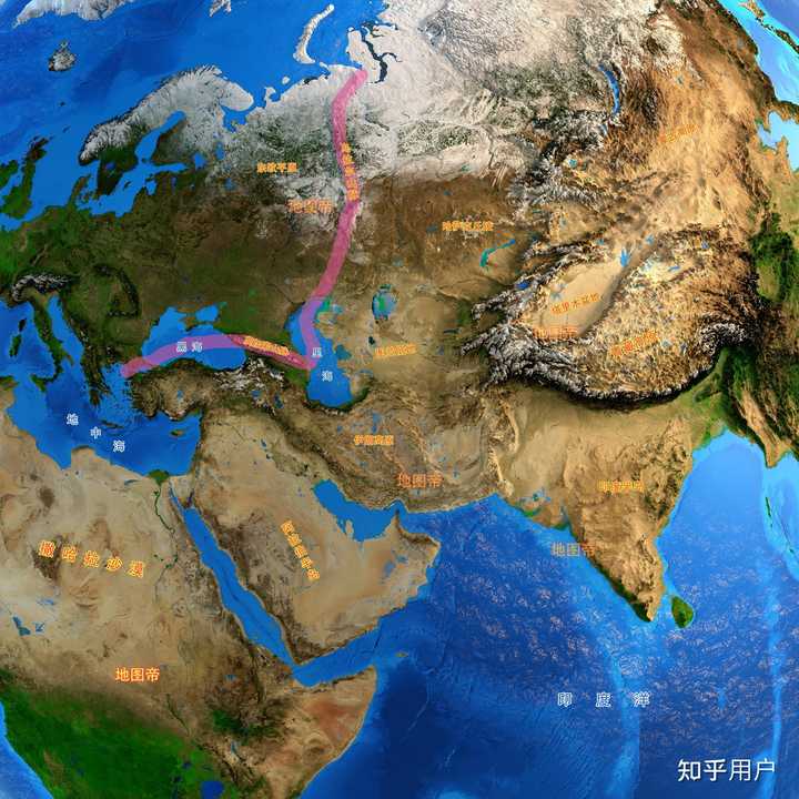 有没有各个大洲的分界线示意图? - 知乎