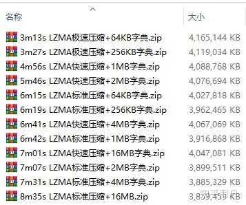 7zip如何设置极限压缩的参数？ - 知乎