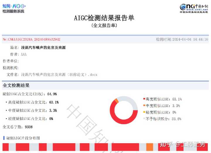 论文AIGC检测这个结果算高吗？ - 知乎