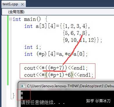 C语言指针int(*p)[4]如何理解？ - 知乎