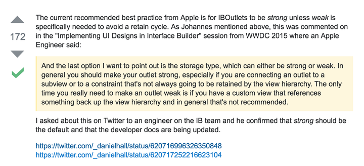为什么 iOS 开发中，控件一般为 weak 而不是 strong？ - 知乎