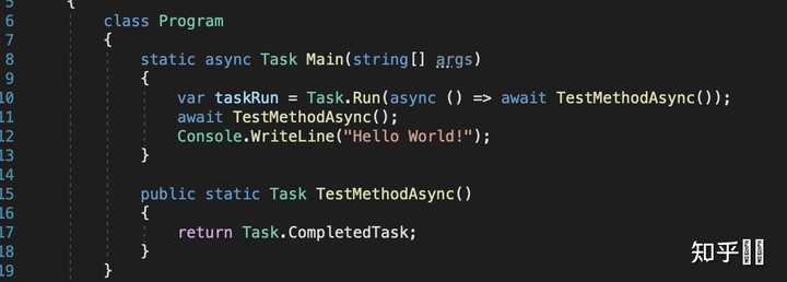 C# 直接调用task方法和通过task.run、await 调用task方法有什么区别吗？ - 知乎