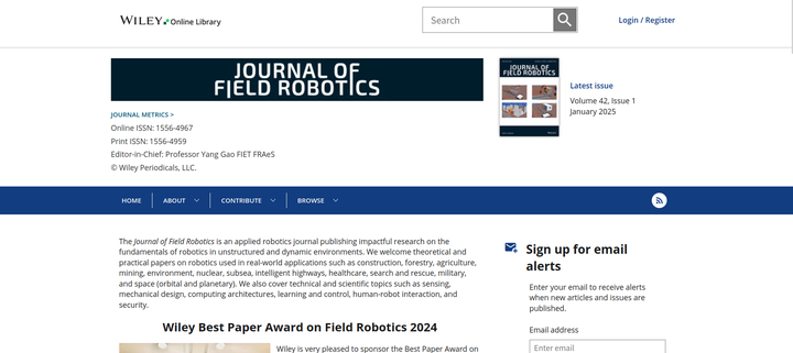 有哪些机器人领域的顶级期刊？ - 知乎