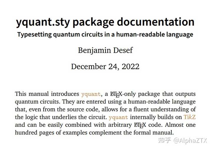 如何在 LaTeX 中使用 qcircuit 宏包输出复杂形式的量子门？ - 知乎