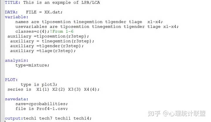 各位统计学大神，请问如何用mplus做潜在剖面分析LPA? - 知乎