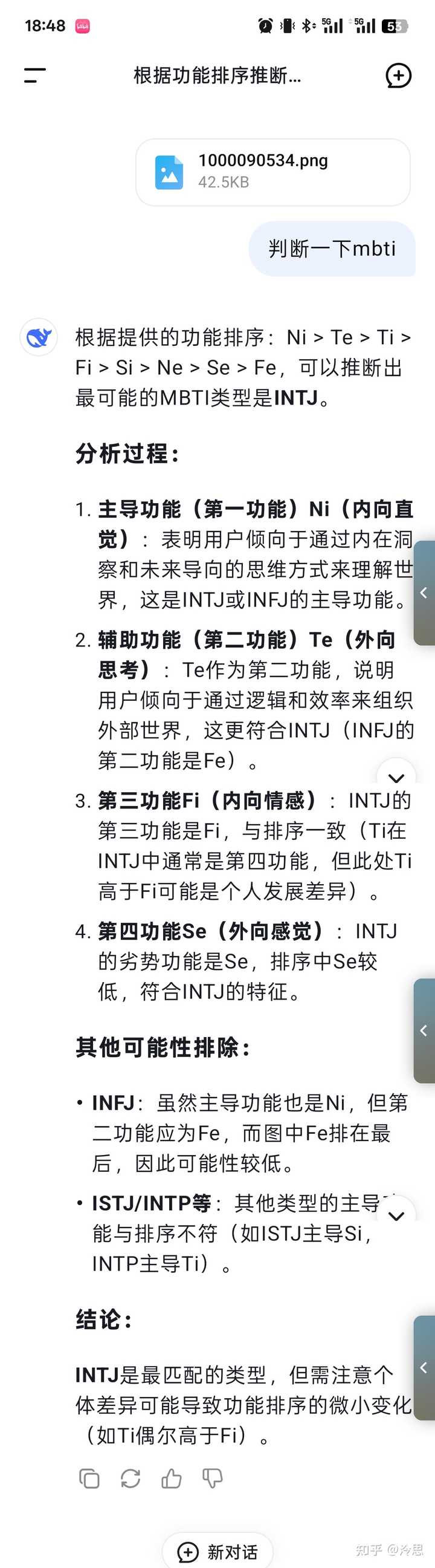 想问一下我（INTJ）这个八维顺序正常吗？如何解读？ - 知乎