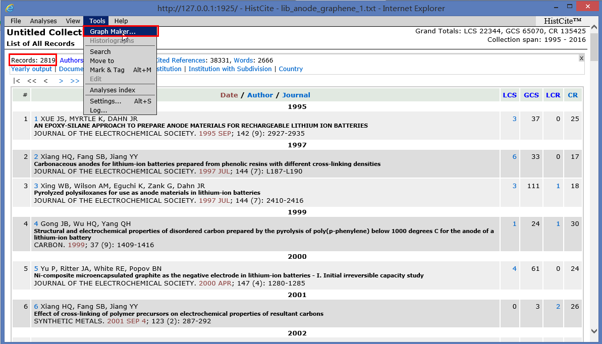 文献引文分析利器 HistCite 详细使用教程暨 HistCite Pro 首发页面 - 知乎