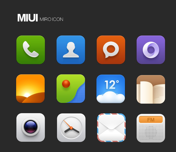 MIUI V5 的一套图标设计是什么风格？有哪些相似作品？ - 知乎