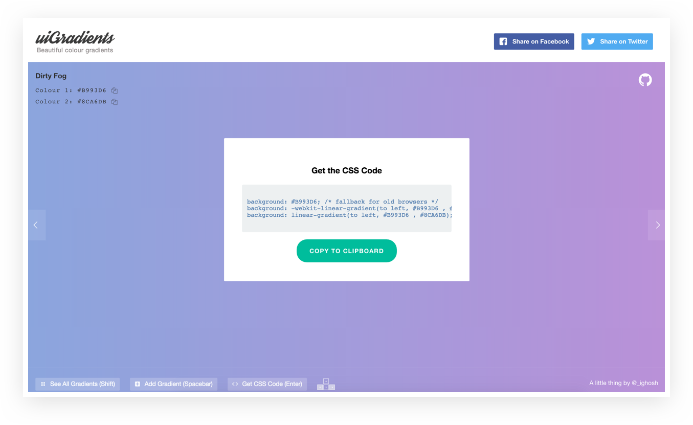 给你一个好看的渐变色方案——uigradients - 知乎