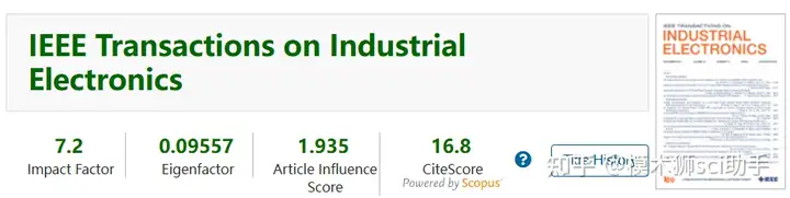 如何评价IEEE Transactions on Industrial Electronics? - 知乎