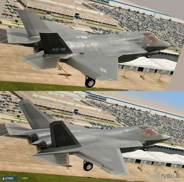 以戈止戈 的想法: 中国J35与美国F35同角度对比，50米开外就… - 知乎